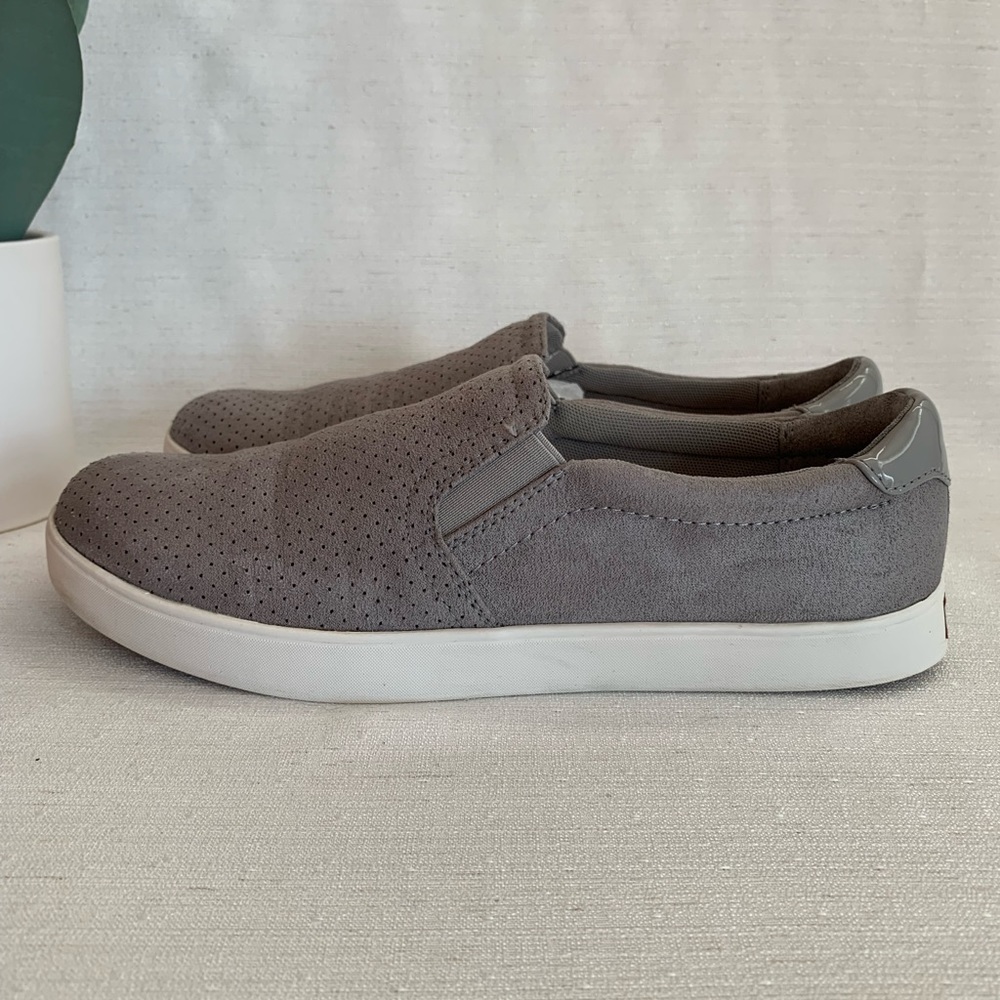 Dr. Scholl’s Madison Light Gray Perforated Microsuede… - Gem